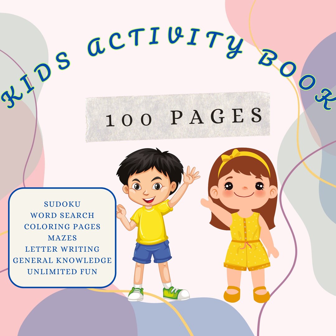 100 Pages Activity Book for Kids Activity Pages Children - Etsy