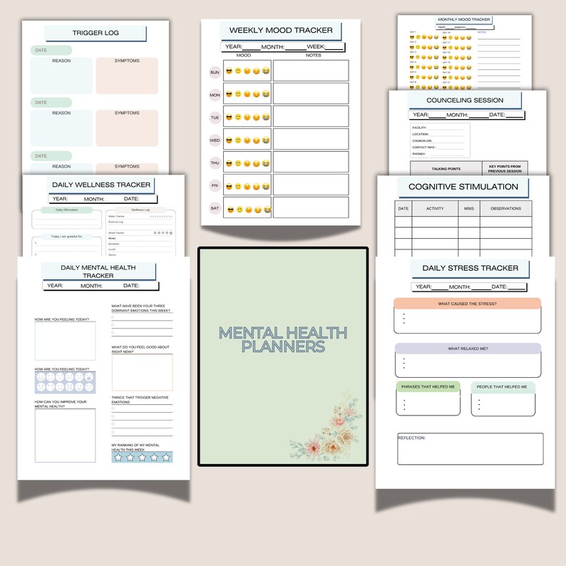 Large Print 80 Pages Medical Care Binder for Senior Care Dementia ...