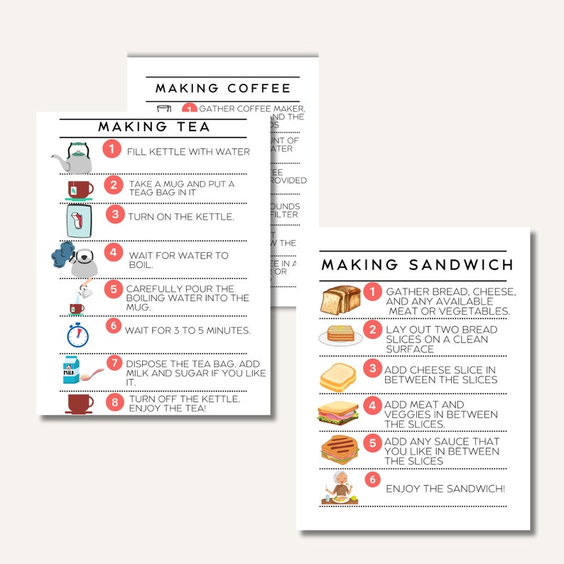 Routine Cards for Seniors With Dementia Daily Life Cards Alzheimer ...