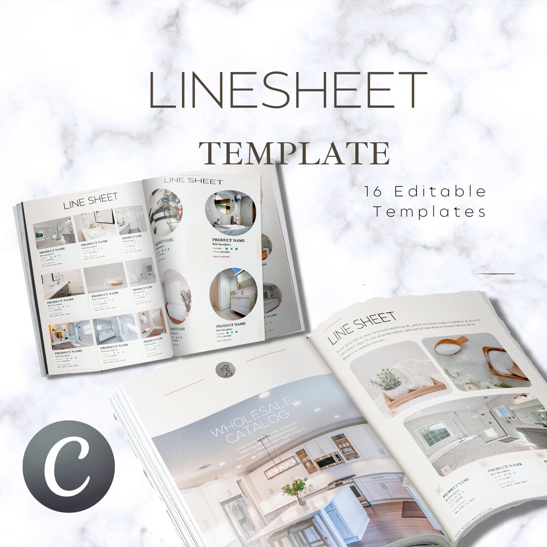 Wholesale Line Sheet Template for Canva Linesheet Wholesale Product ...