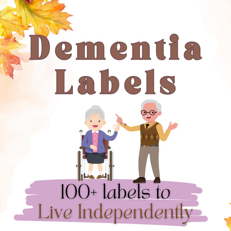 Large Print 100+ Dementia Labels for Seniors With Dementia Visual Aid ...