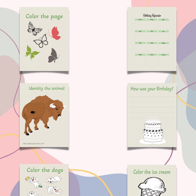 100 Pages Activity Book for Kids Activity Pages Children - Etsy