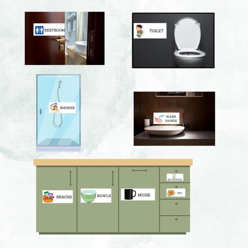 Large Print 100+ Dementia Labels for Seniors With Dementia Visual Aid ...