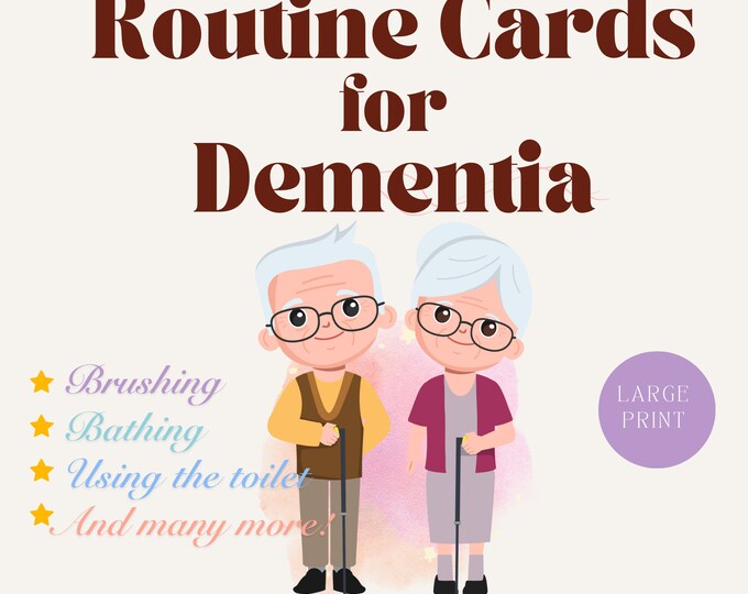Alzheimer's Dementia Companion Card, Caregiver, Printable Instant ...