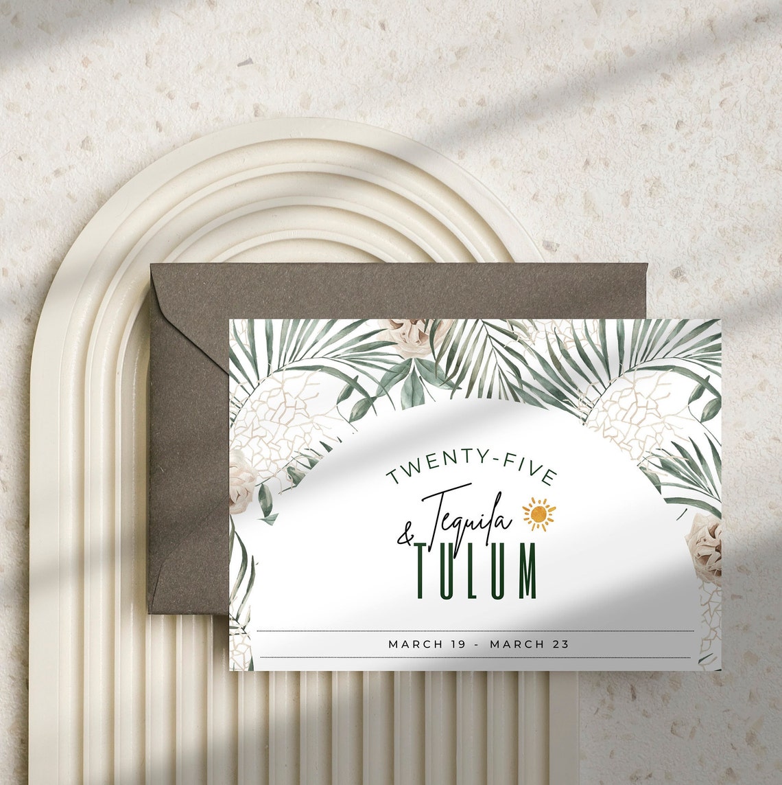 Tulum Birthday Invite Template Mexico Beach Trip Invitation - Etsy