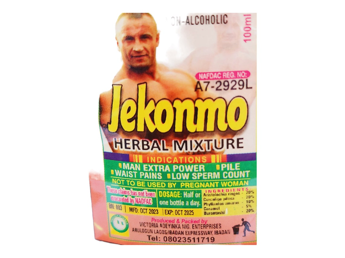 Jekanmo, Agbo Ale, African Herbal Mixture Manpower, Agbo Ale Toh ...