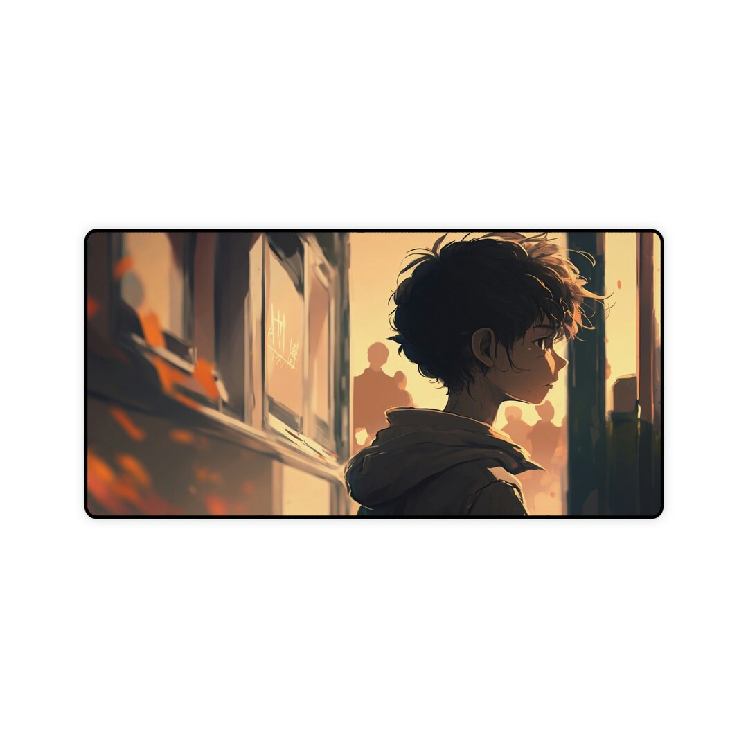 Sad Anime Boy Large Gaming Mouse Pad Gaming Desk Pad - Etsy