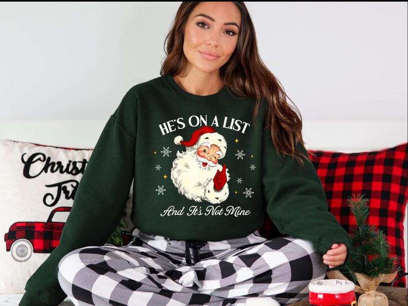 Epstein List Santa • Funny Anti Trump Christmas Sweatshirt • Christmas ...