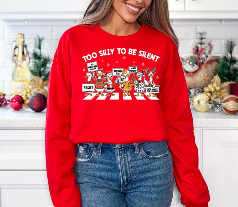 Holiday Lights & Abolish ICE Christmas Sweatshirt • Christmas Crewneck ...