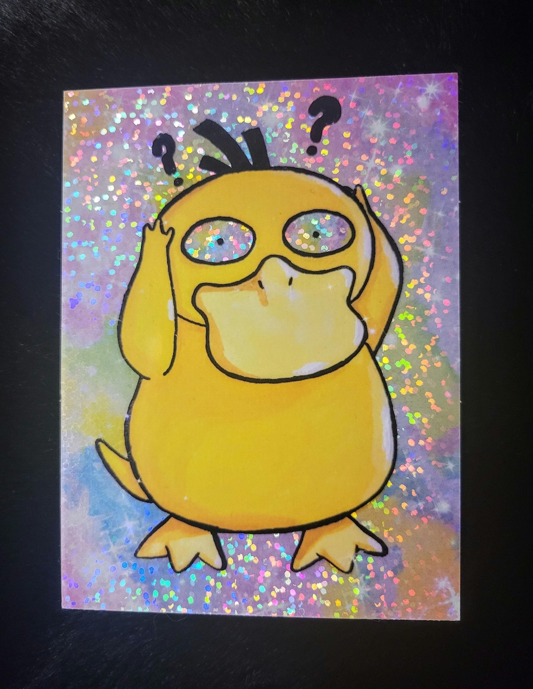 Confused Psyduck Glitter Sticker - Etsy