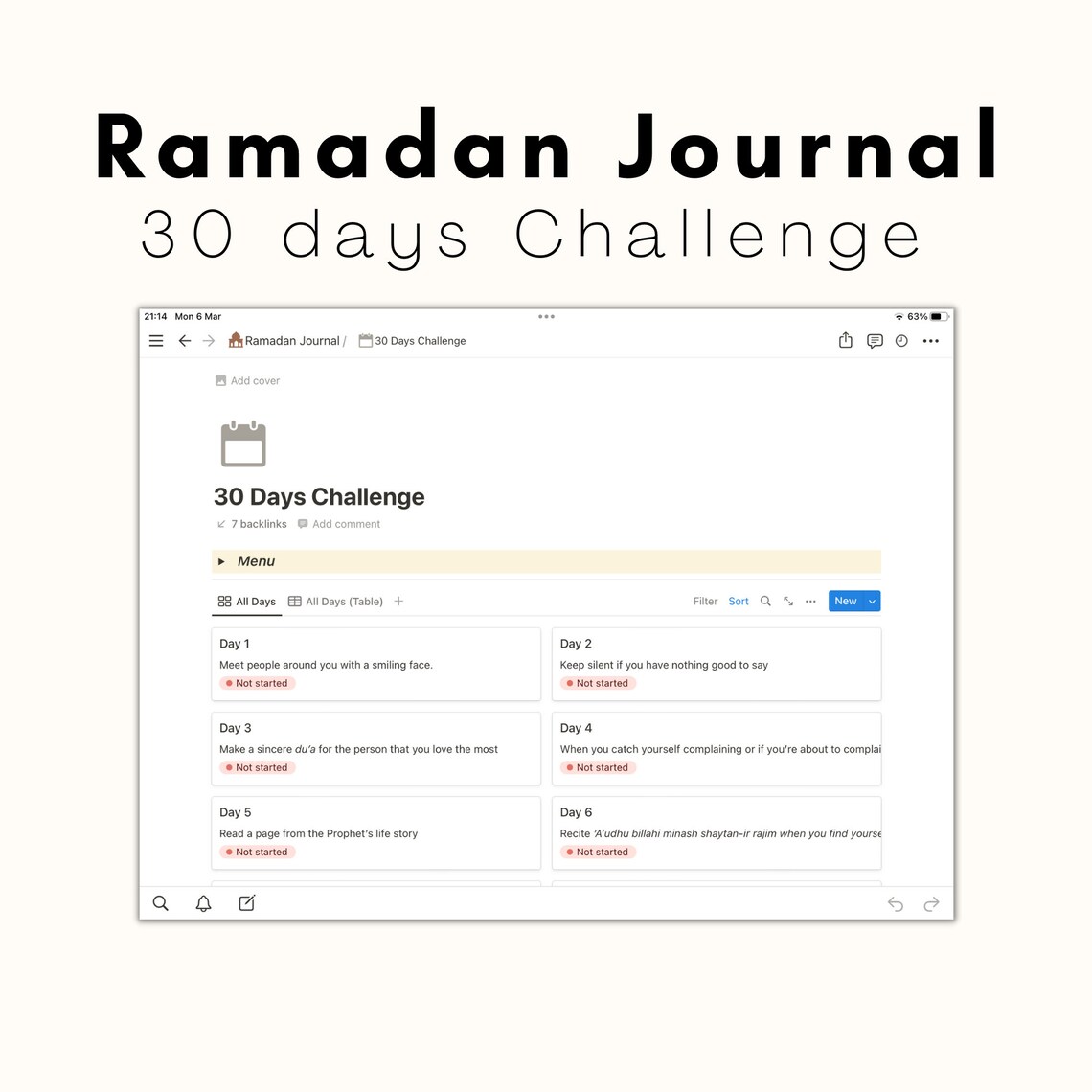Ramadan Notion Planner Ramadan Notion Journal Muslim Ramadan Notion ...