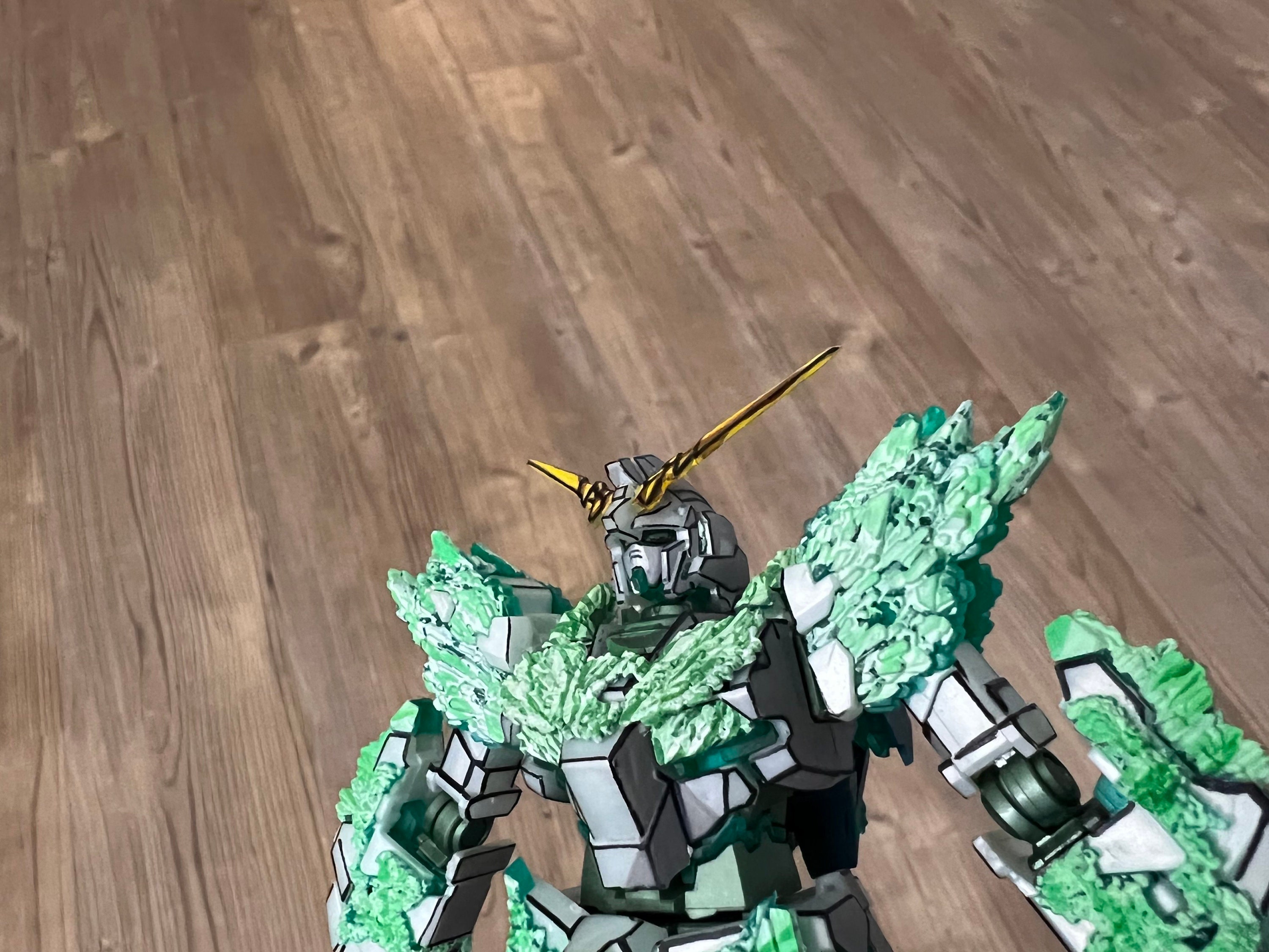 Bandai HG Unicorn Luminous Crystal Gundam Base Limited PB Cel Shading ...