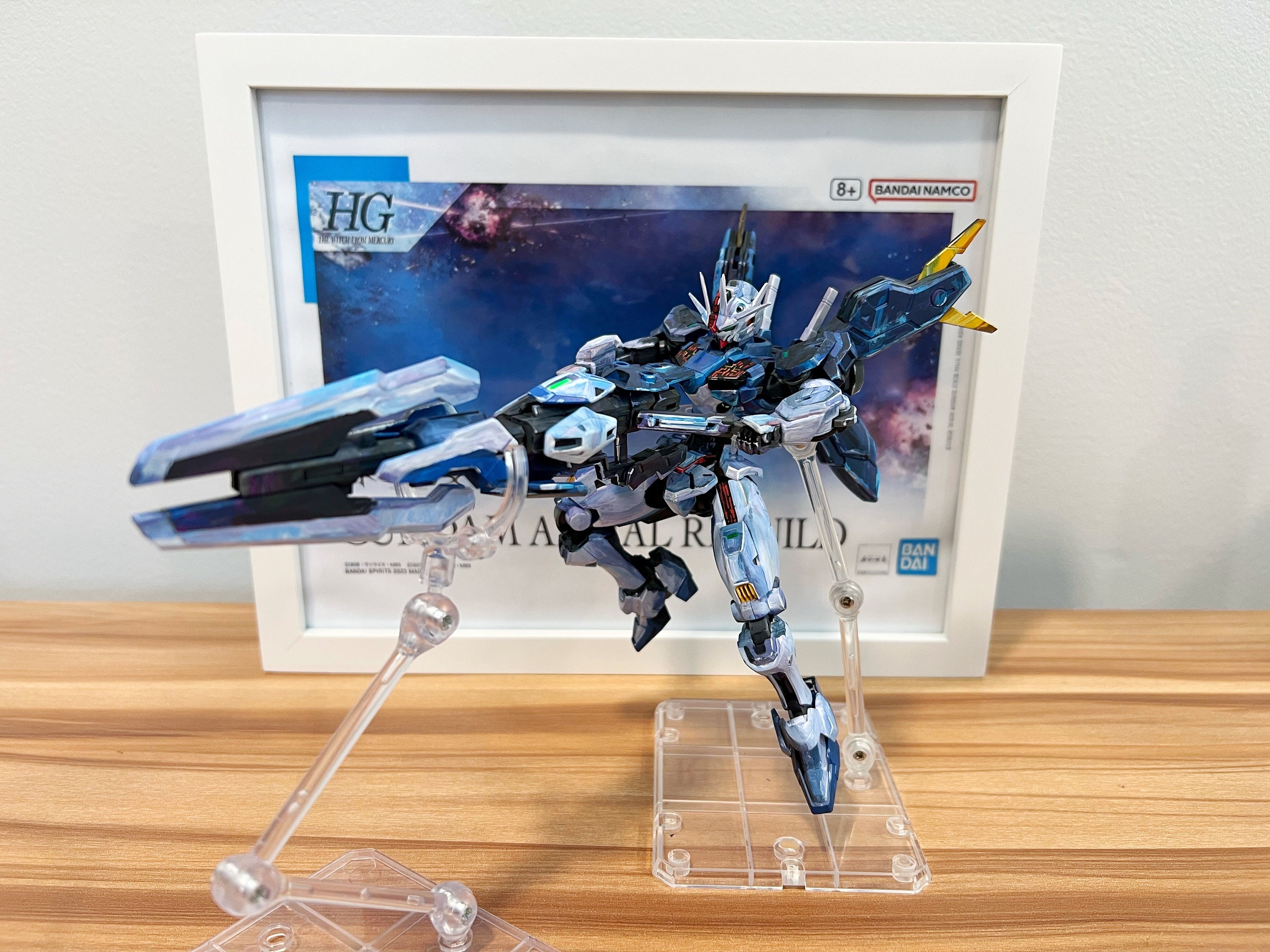 Bandai HG Gundam Aerial Rebuild Box Art Painted Cel Shading - Etsy