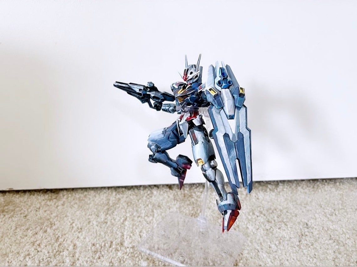 Bandai HG Gundam Aerial Box Art Painted Cel Shading - Etsy