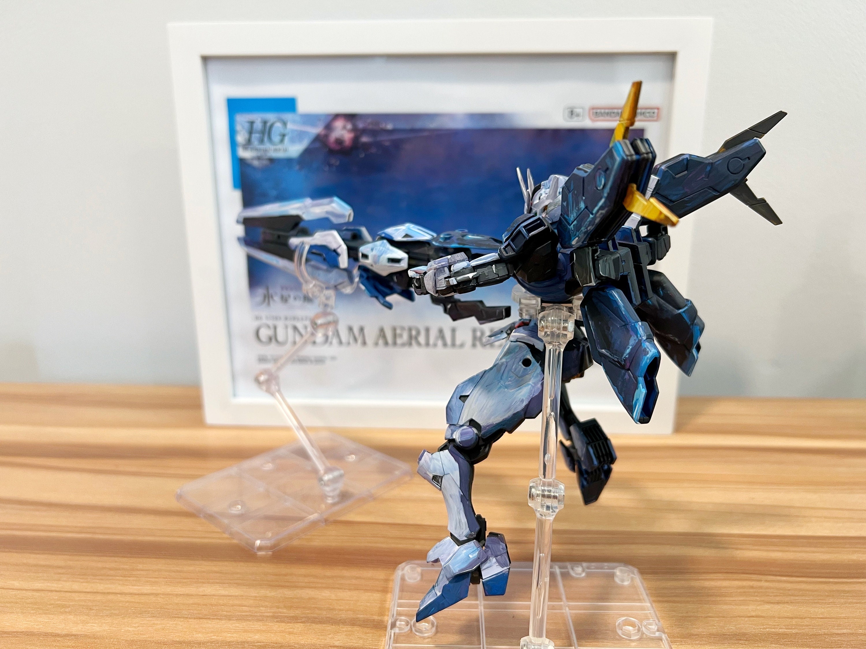 Bandai HG Gundam Aerial Rebuild Box Art Painted Cel Shading - Etsy
