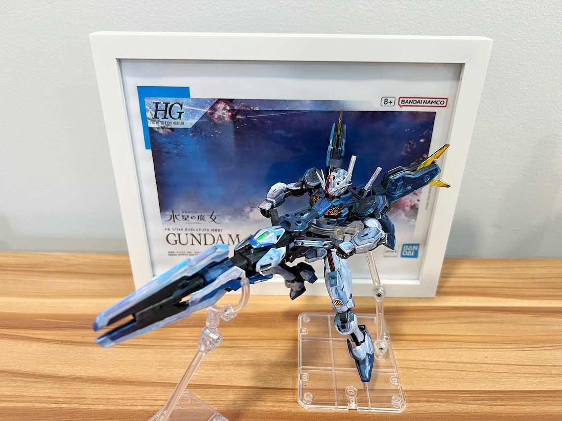 Bandai HG Gundam Aerial Rebuild Box Art Painted Cel Shading - Etsy
