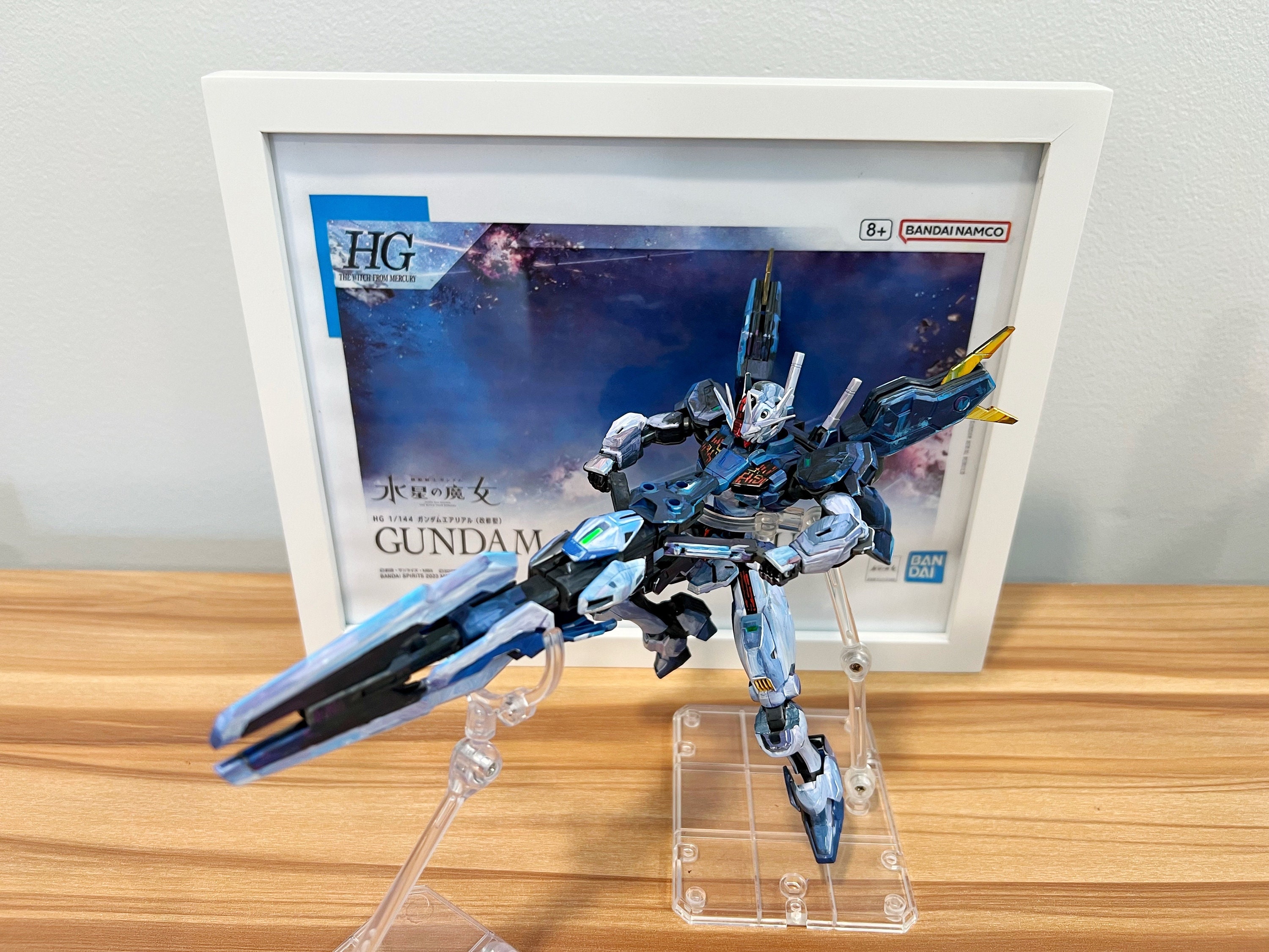 Bandai HG Gundam Aerial Rebuild Box Art Painted Cel Shading - Etsy