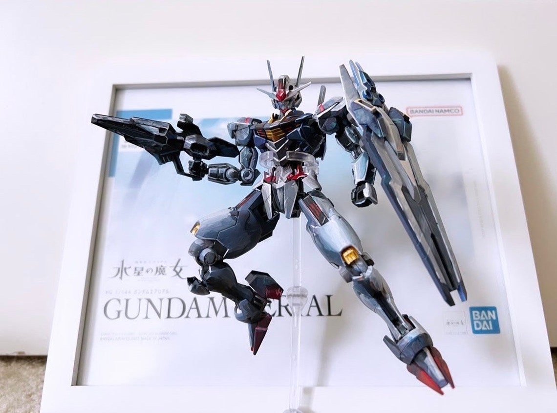 Bandai HG Gundam Aerial Box Art Painted Cel Shading - Etsy