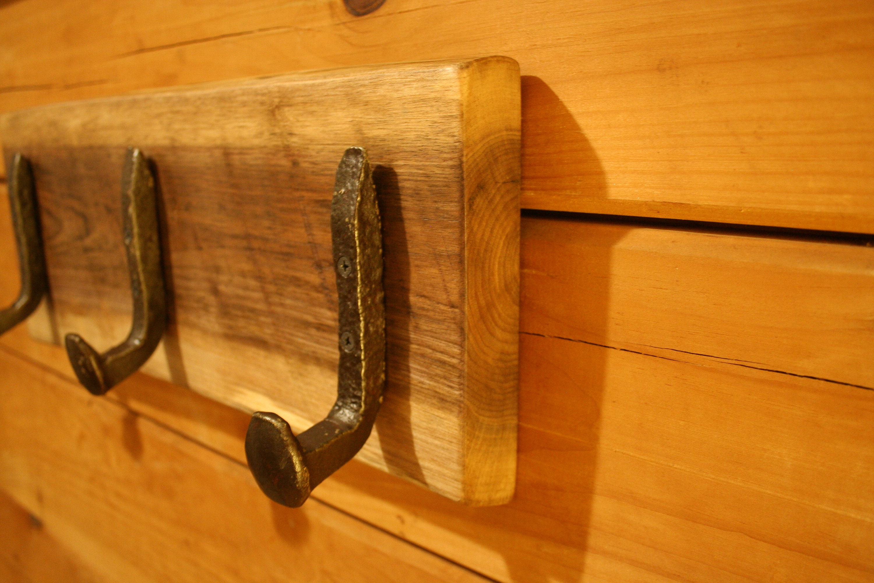 Coat Rack Wall Mount Rail Road Spike Coat Rack Made From - Etsy