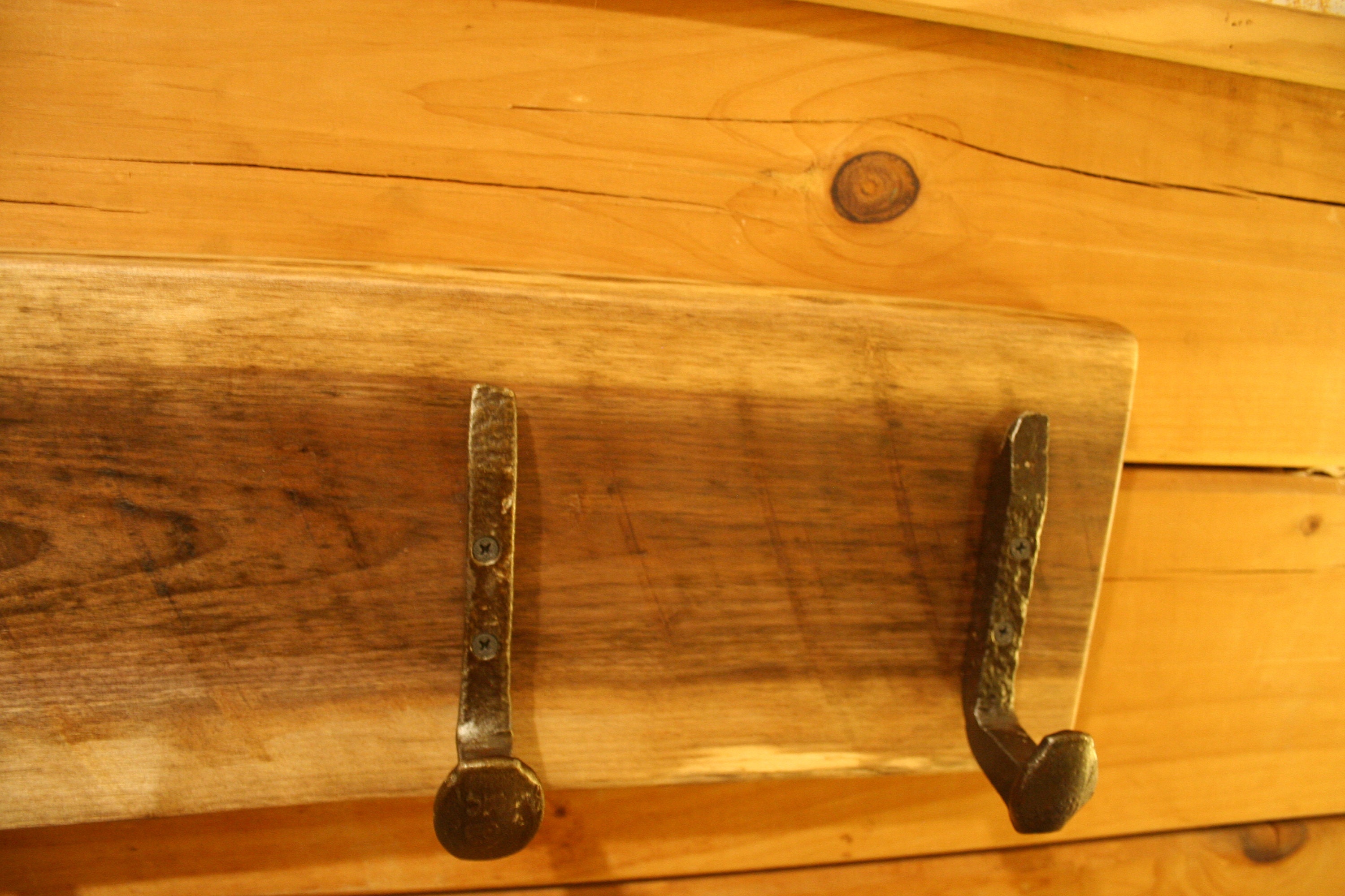 Coat Rack Wall Mount Rail Road Spike Coat Rack Made From - Etsy