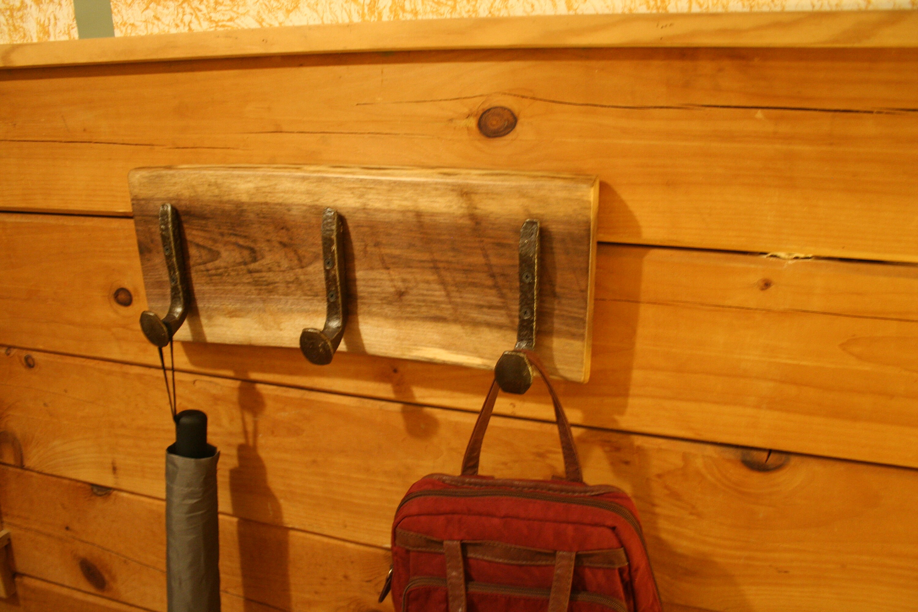 Coat Rack Wall Mount Rail Road Spike Coat Rack Made From - Etsy