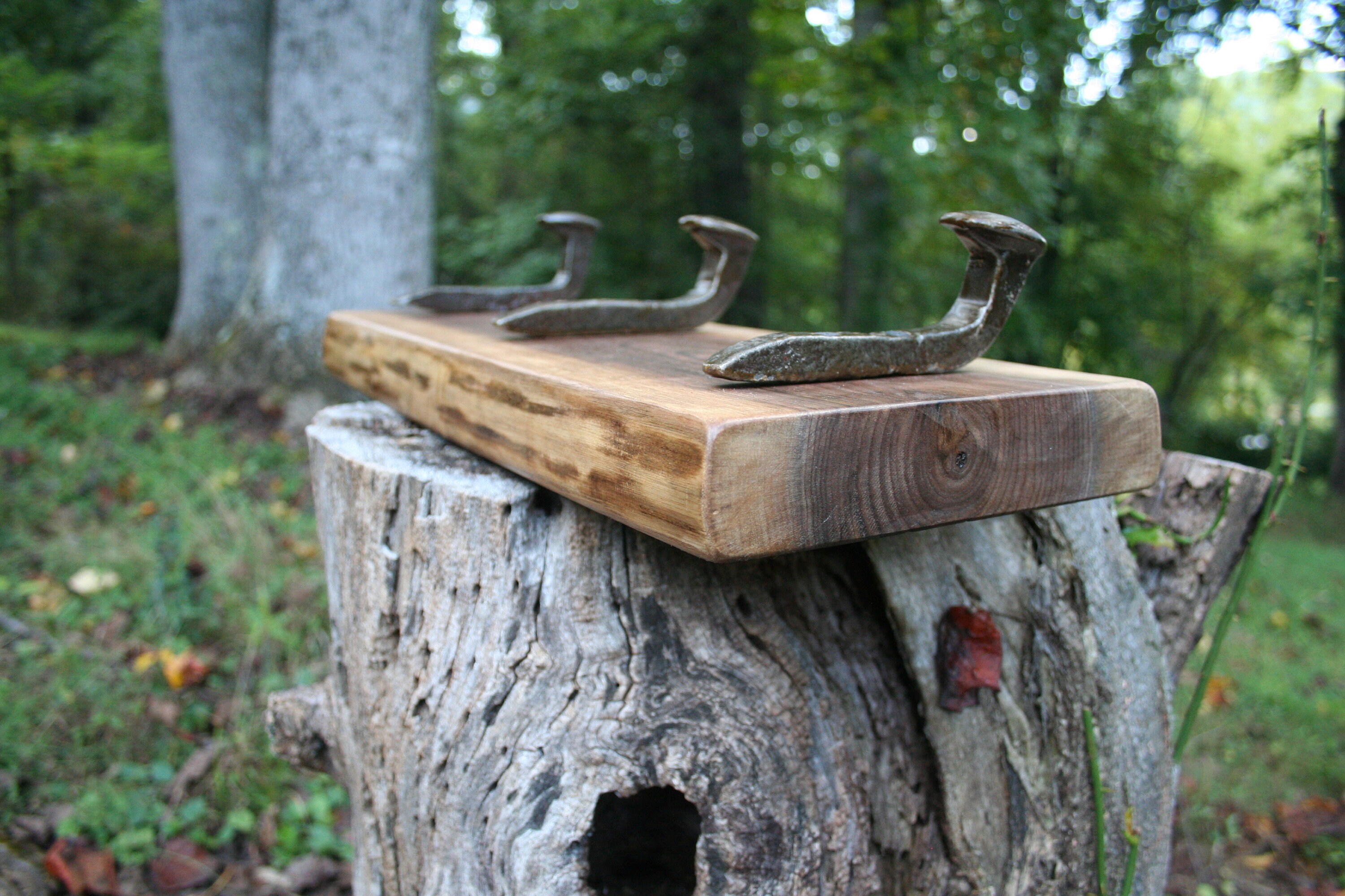 Coat Rack Wall Mount Rail Road Spike Coat Rack Made From - Etsy