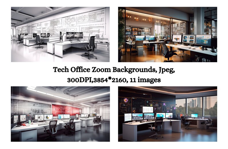 Tech Office Zoom Backgrounds Jpeg 300DPI38542160 11 - Etsy New Zealand