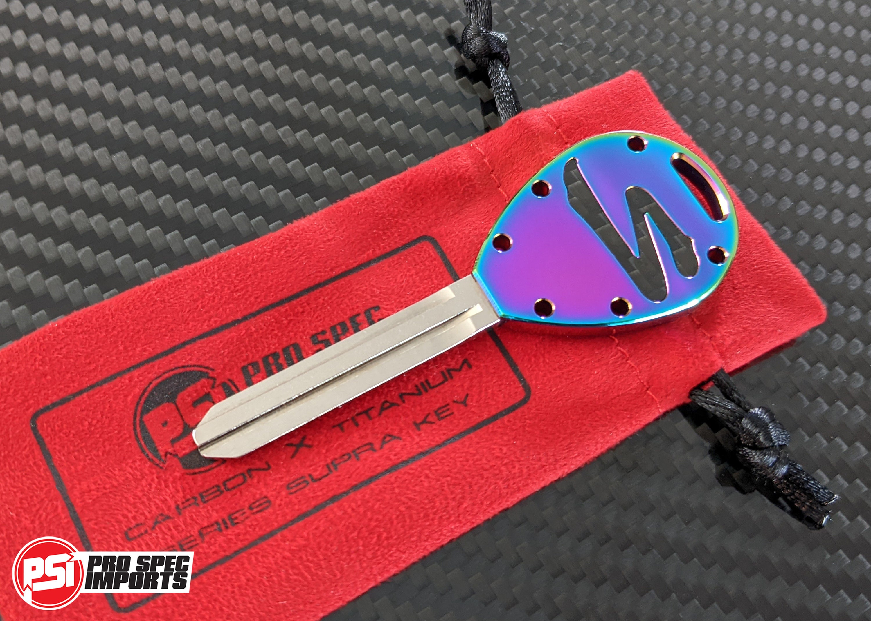Supra Mk4 Billet Titanium Car Key Blank - Carbon X Titanium Neo Chrome ...