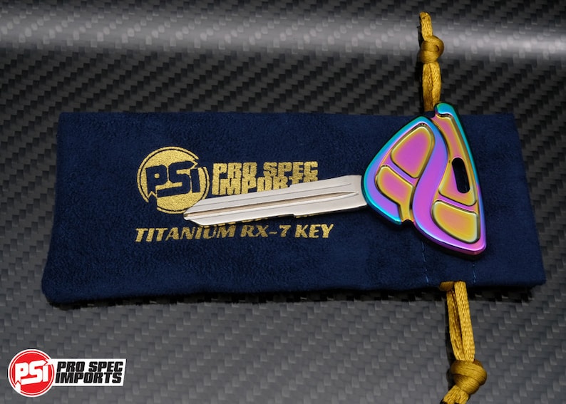 FD3S RX7 Billet Titanium Rotor Car Key Blank - 'oil Slick PVD' Titanium ...