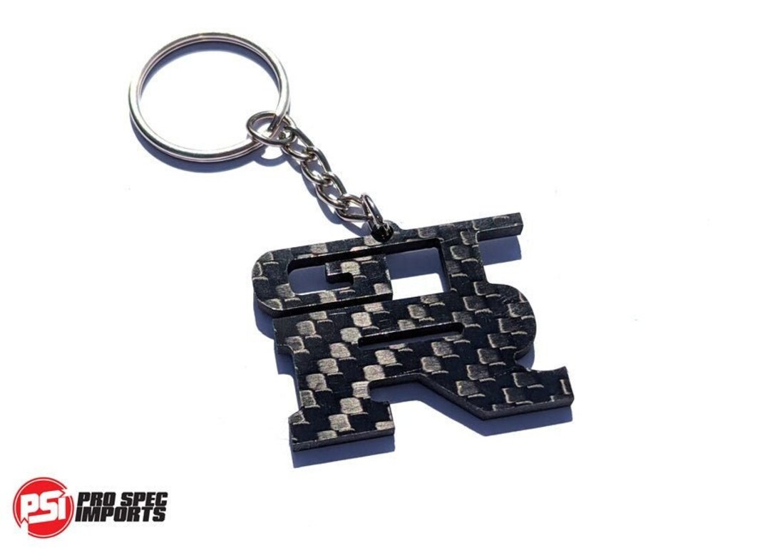 Skyline GT-R Keychain 100% Carbon Fibre, R32, R33, R34, R35, BNR32 ...