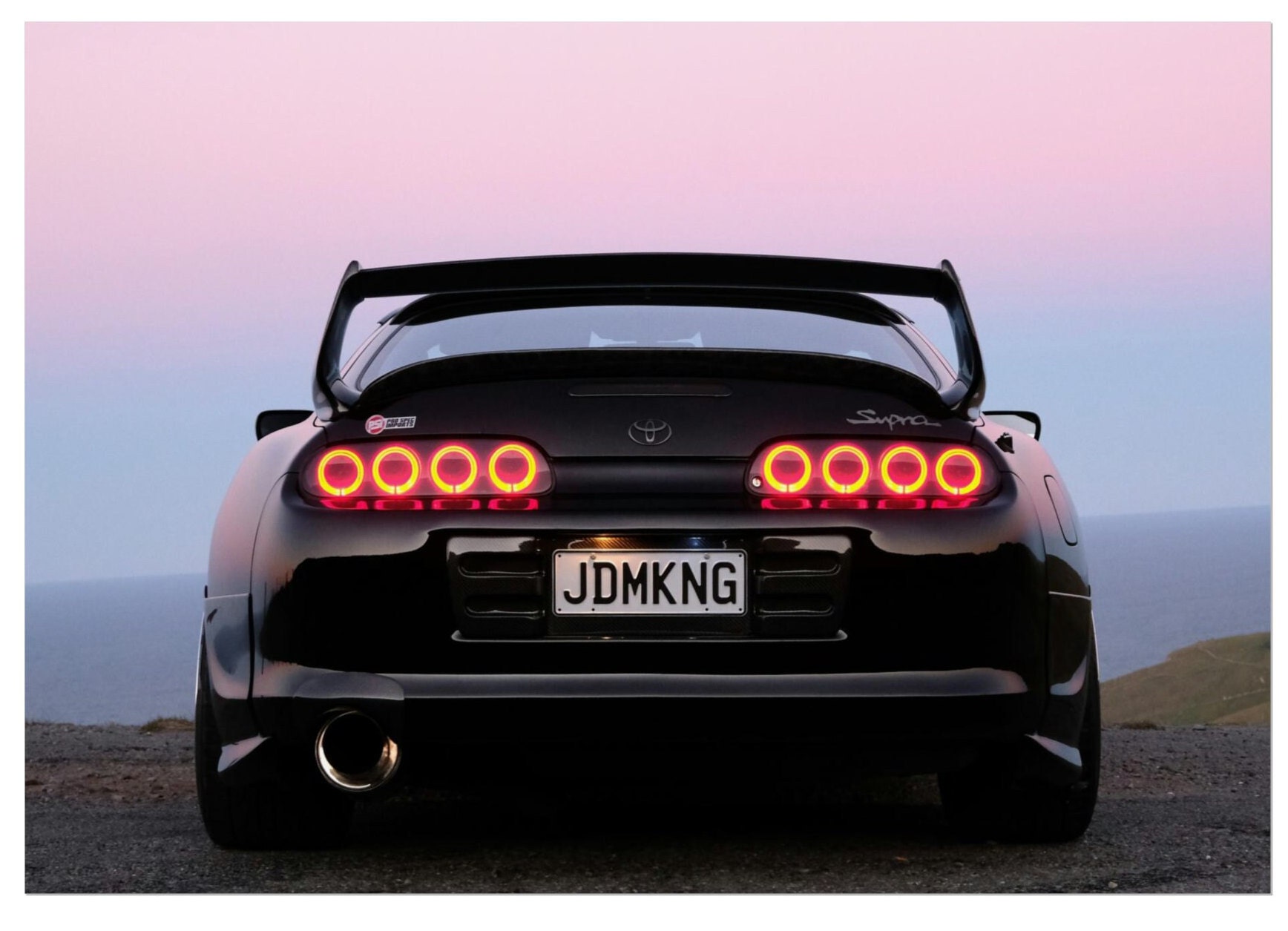 MK4 Supra Sunset Wall Poster, Pro Spec Imports Supra JZA80 JDM, Vintage ...
