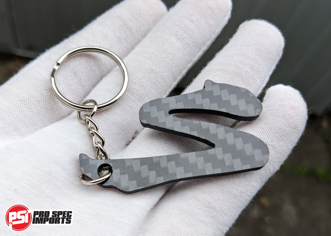 100% Carbon Fibre 'S' Logo Supra Keychain, Mk4 Supra, Mk3 Supra, Mk5 ...