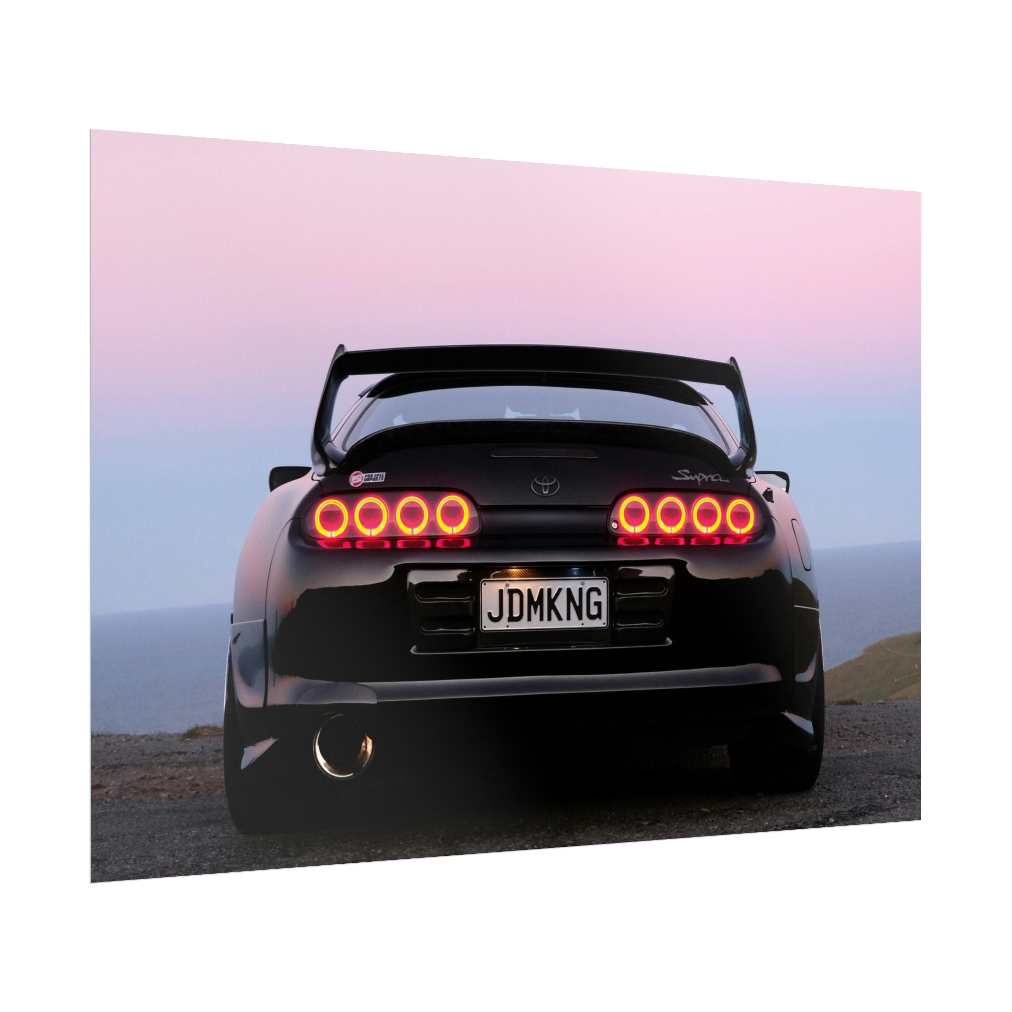 MK4 Supra Sunset Wall Poster, Pro Spec Imports Supra JZA80 JDM, Vintage ...