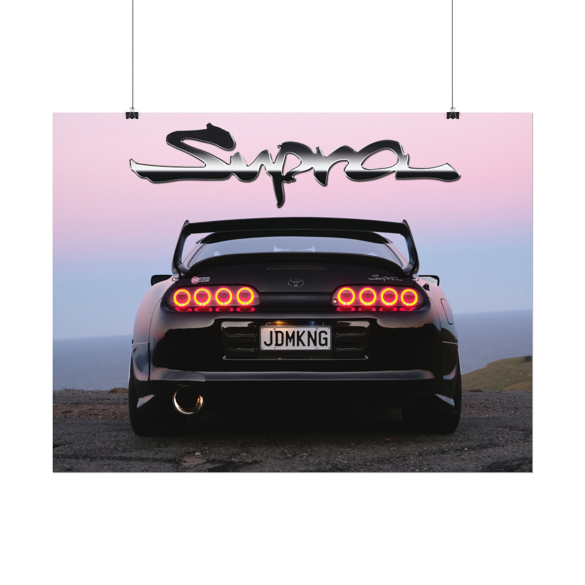 MK4 Supra 'sunset Supra Logo' Wall Poster Pro Spec - Etsy