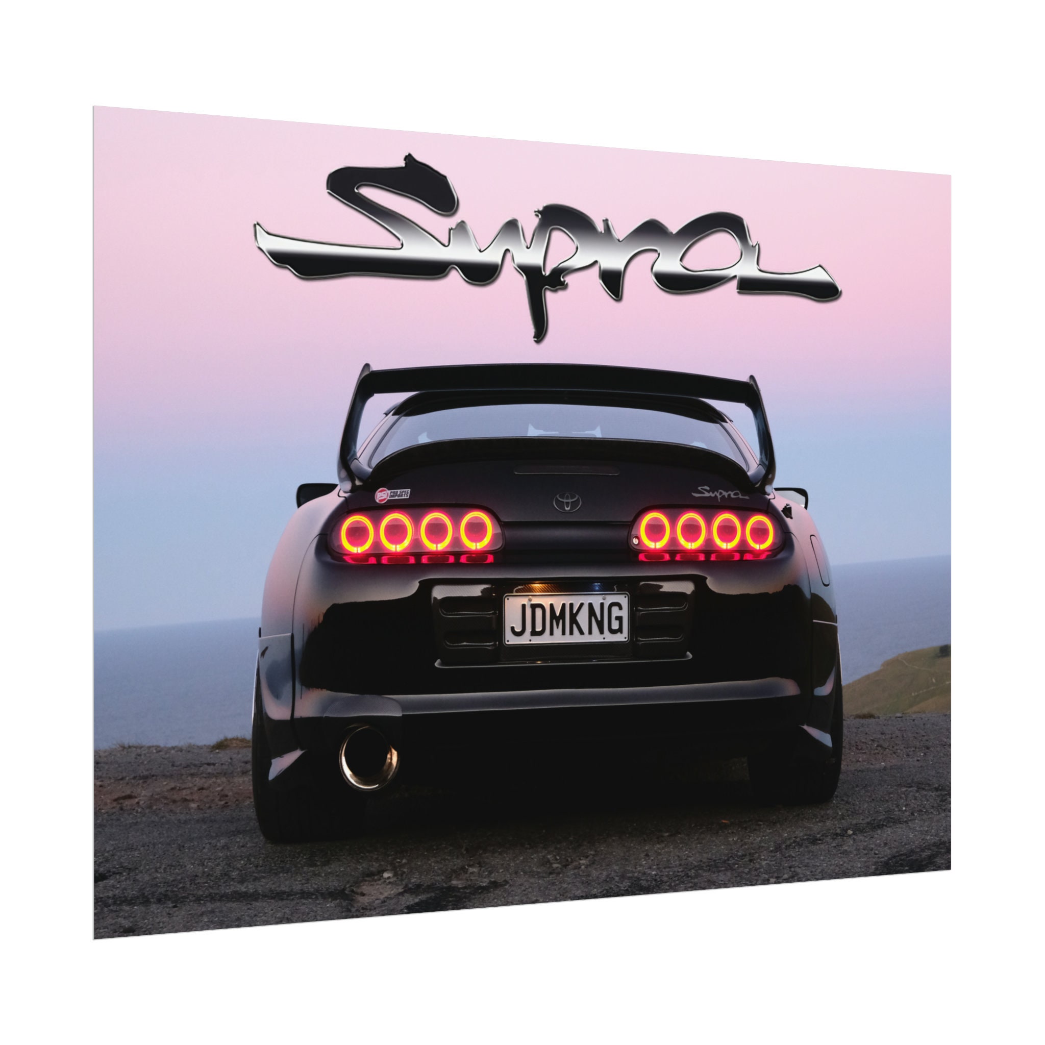 MK4 Supra 'sunset Supra Logo' Wall Poster Pro Spec - Etsy