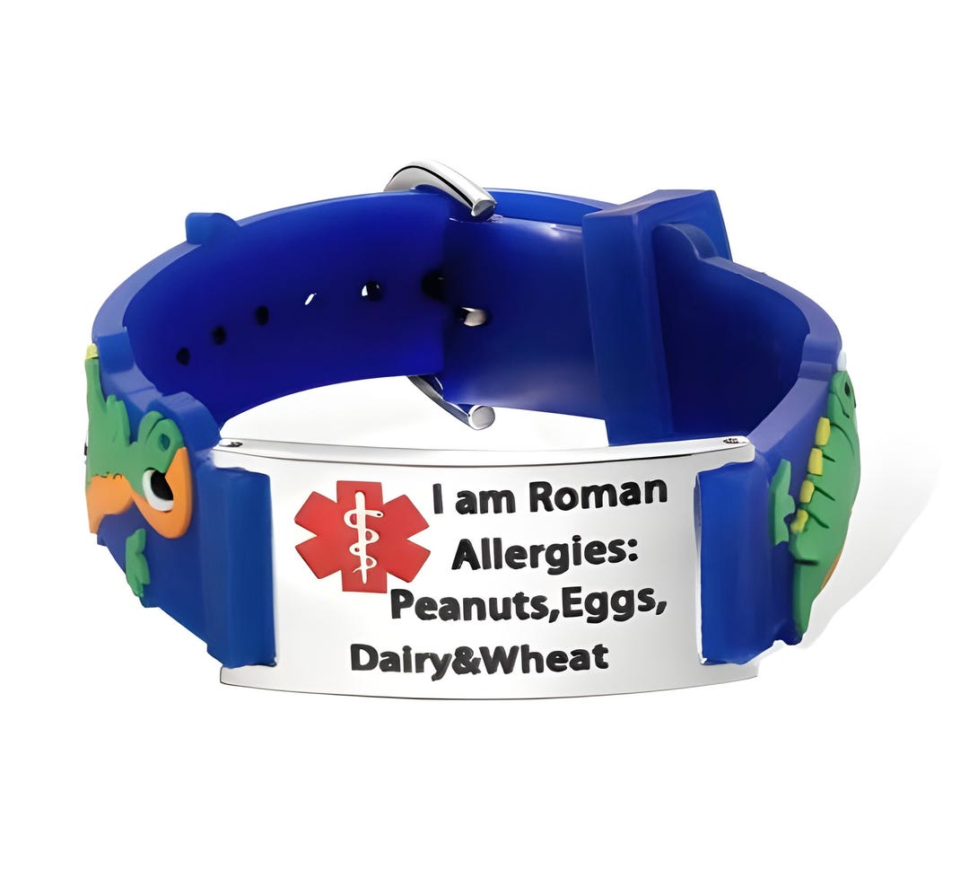Personalized Medical Alert ID Bracelets for Kid/girl/boy, Allergies ...