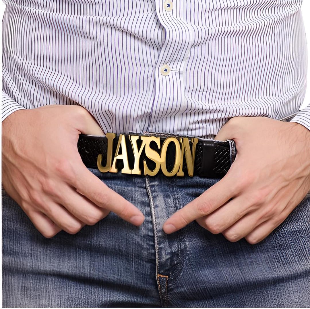 Custom Name Belt Buckle, Brass or Stainless Steel, Personalized Belt ...