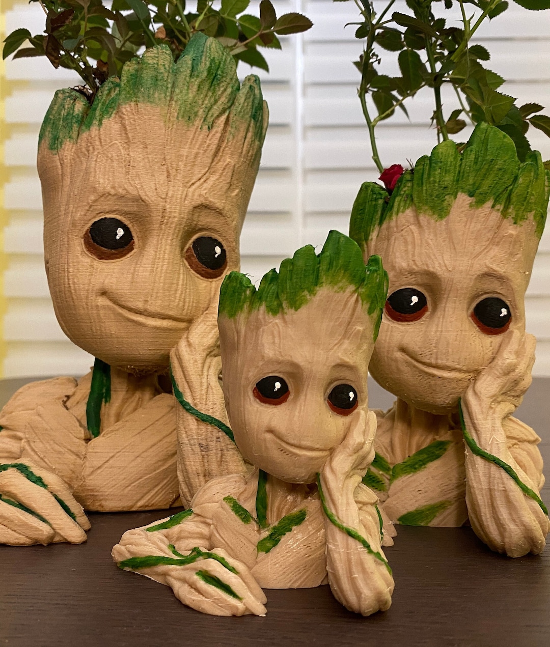 Flower PLANTER | Wood Color POT | 3 Sizes Available | Homedecor | Pot ...