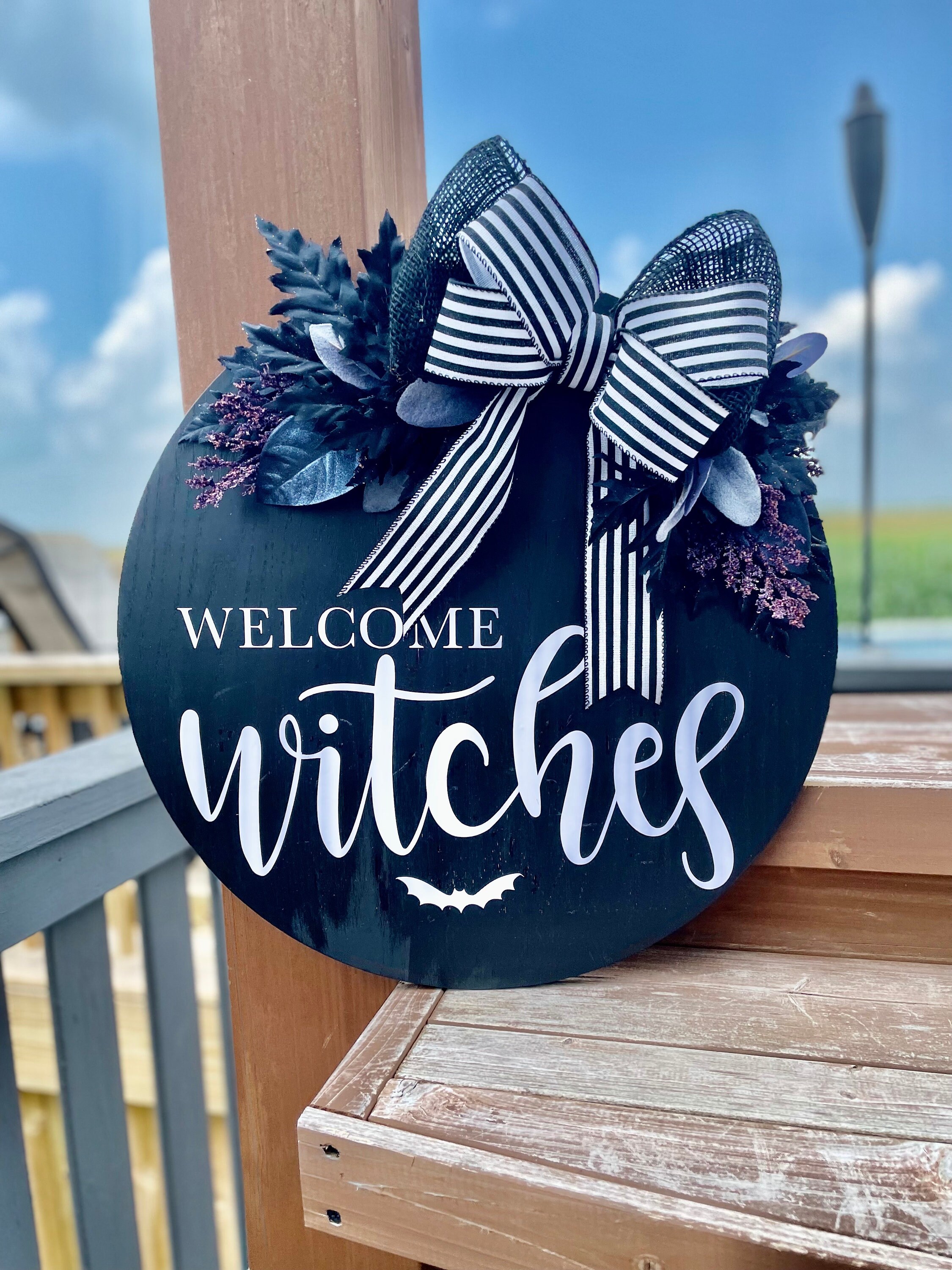 Welcome Witches | Halloween Decor | Door Hangers | Front Porch Decor ...