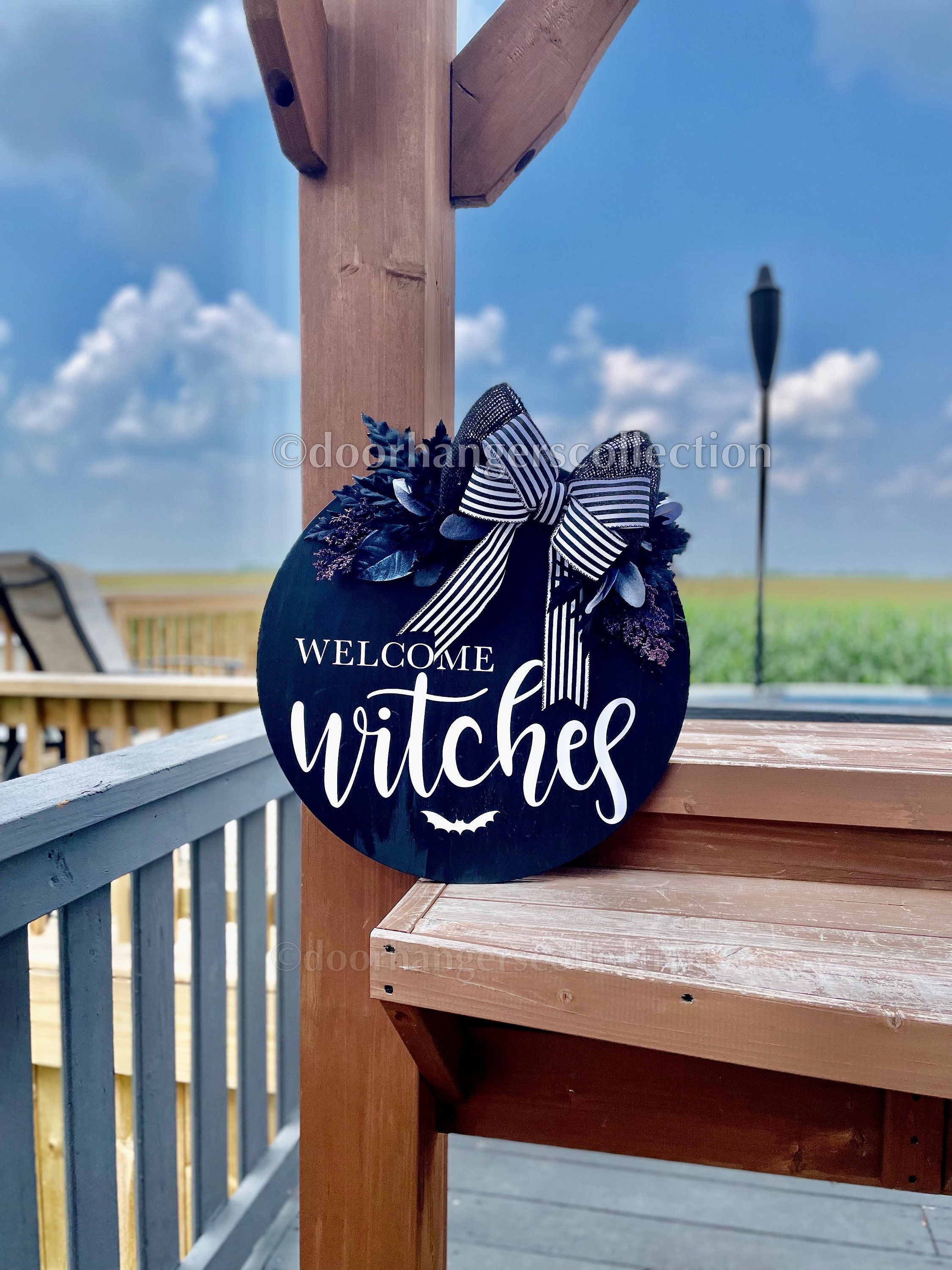 Welcome Witches | Halloween Decor | Door Hangers | Front Porch Decor ...
