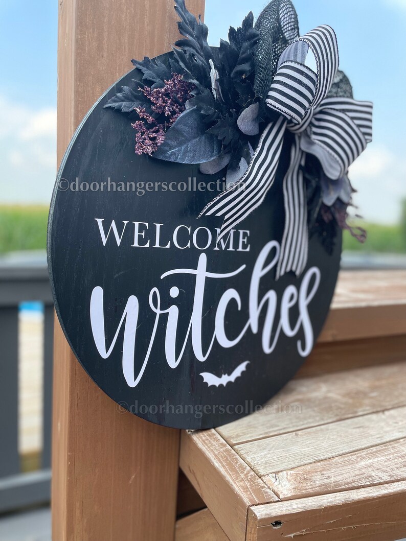 Welcome Witches | Halloween Decor | Door Hangers | Front Porch Decor ...