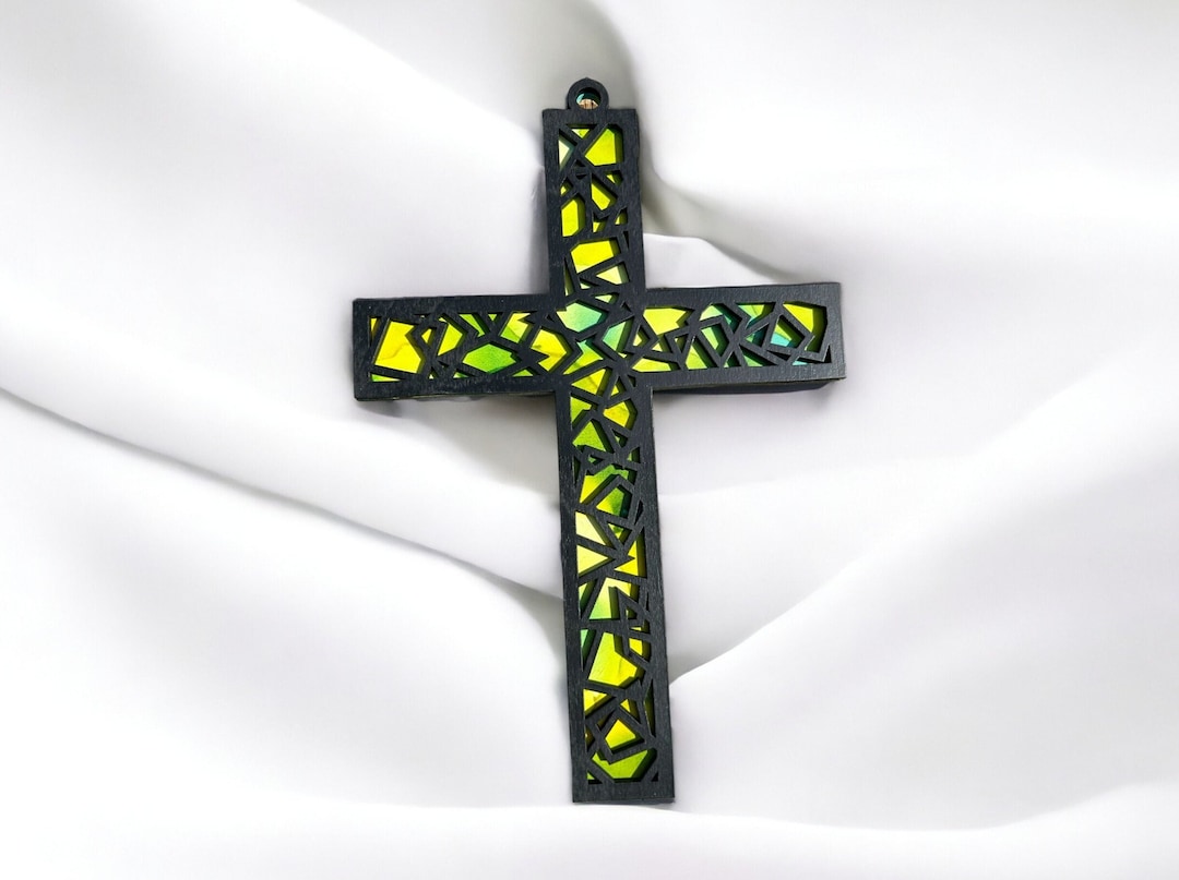 Cross Hand Painted Wall Decor, Handmade Cross Wall Hanging, Original ...