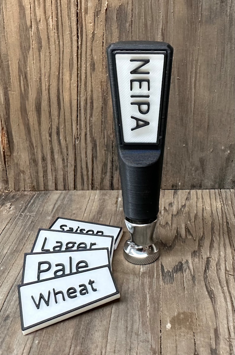 Sleek Tap Handle With 5 Custom Removable Label Plates - Etsy
