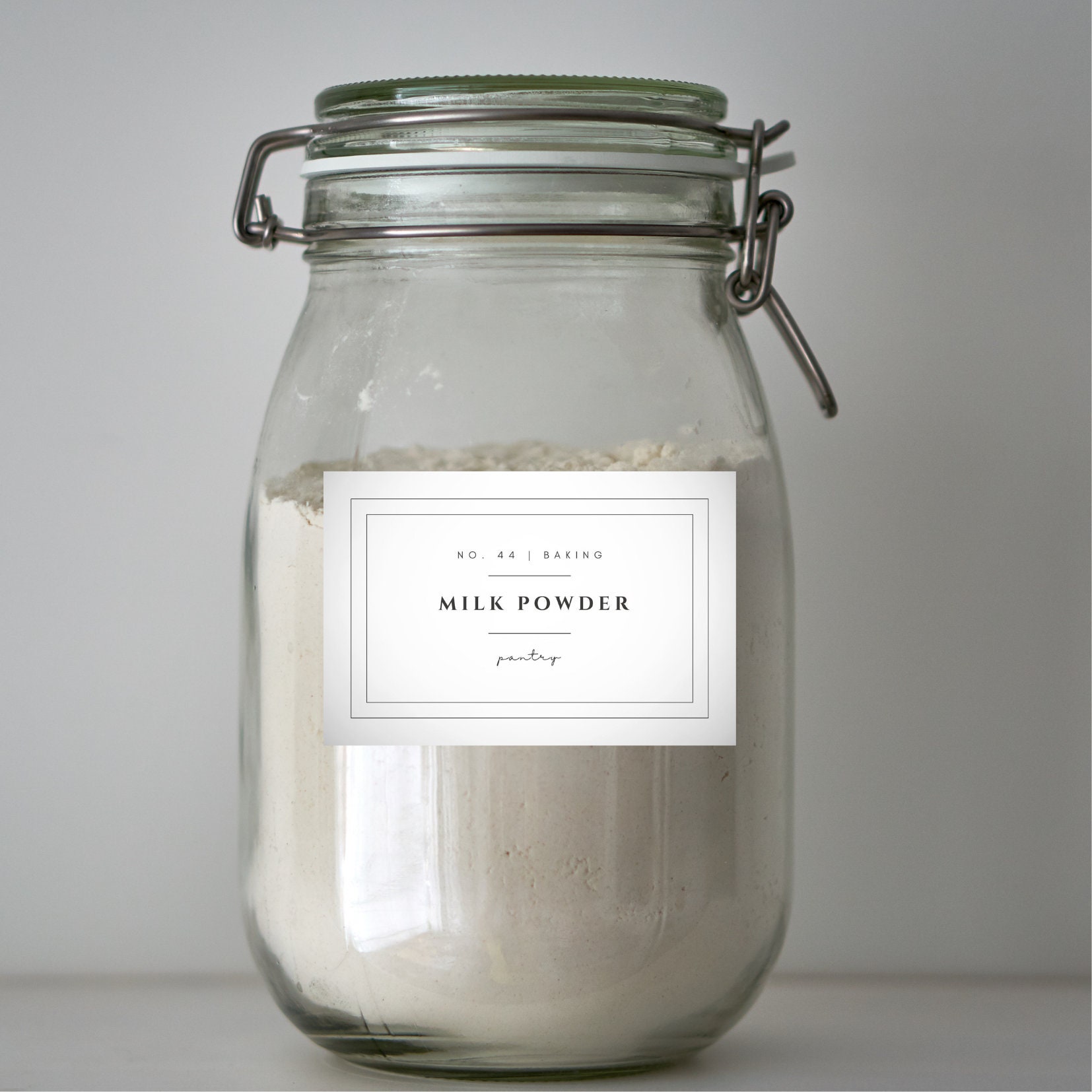 Minimalist Grey Pantry Labels Modern Pantry Labels Pack Digital Sticker ...