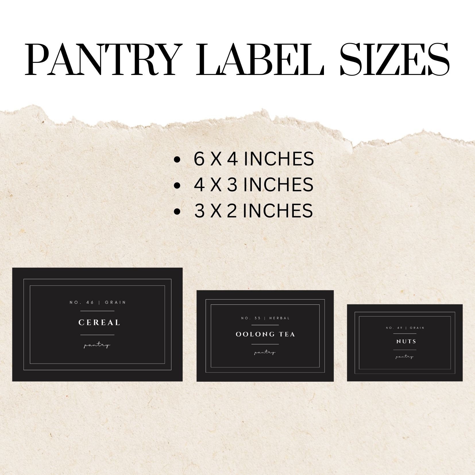 Modern Black Pantry Labels | Minimalist Black | Pantry Stickers ...