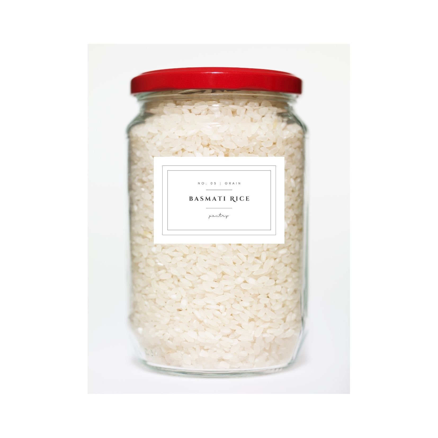 White Modern Pantry Labels | Kitchen Label | Digital Sticker | Pantry ...