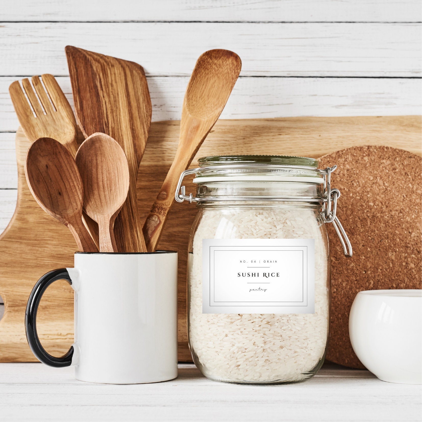 Minimalist Grey Pantry Labels | Modern Pantry Labels Pack | Digital ...