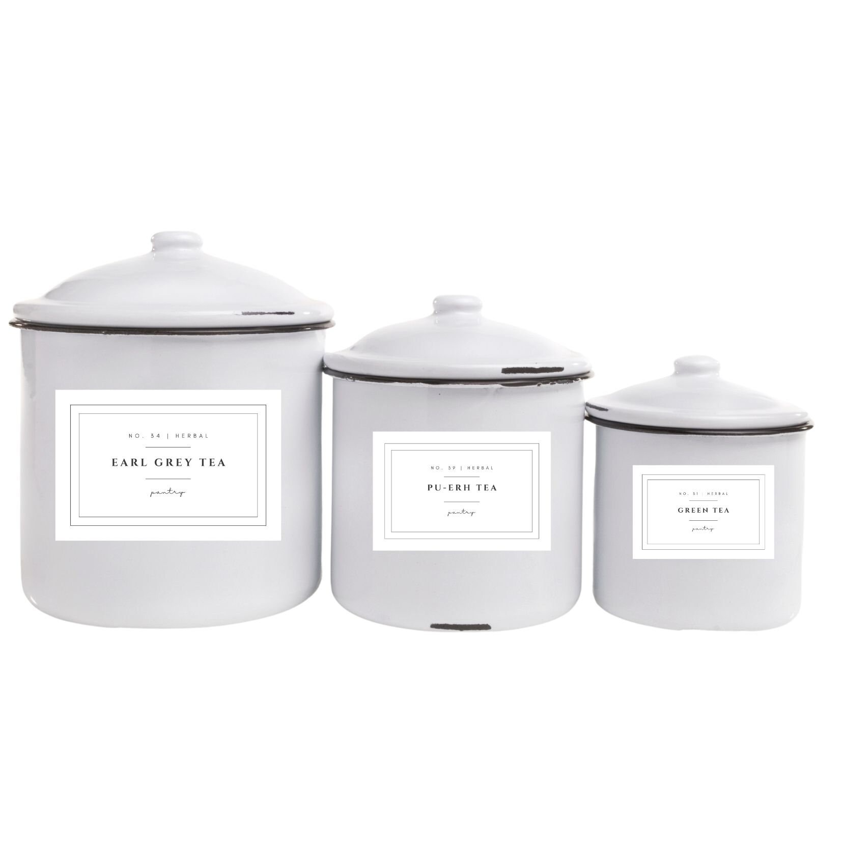 White Modern Pantry Labels | Kitchen Label | Digital Sticker | Pantry ...