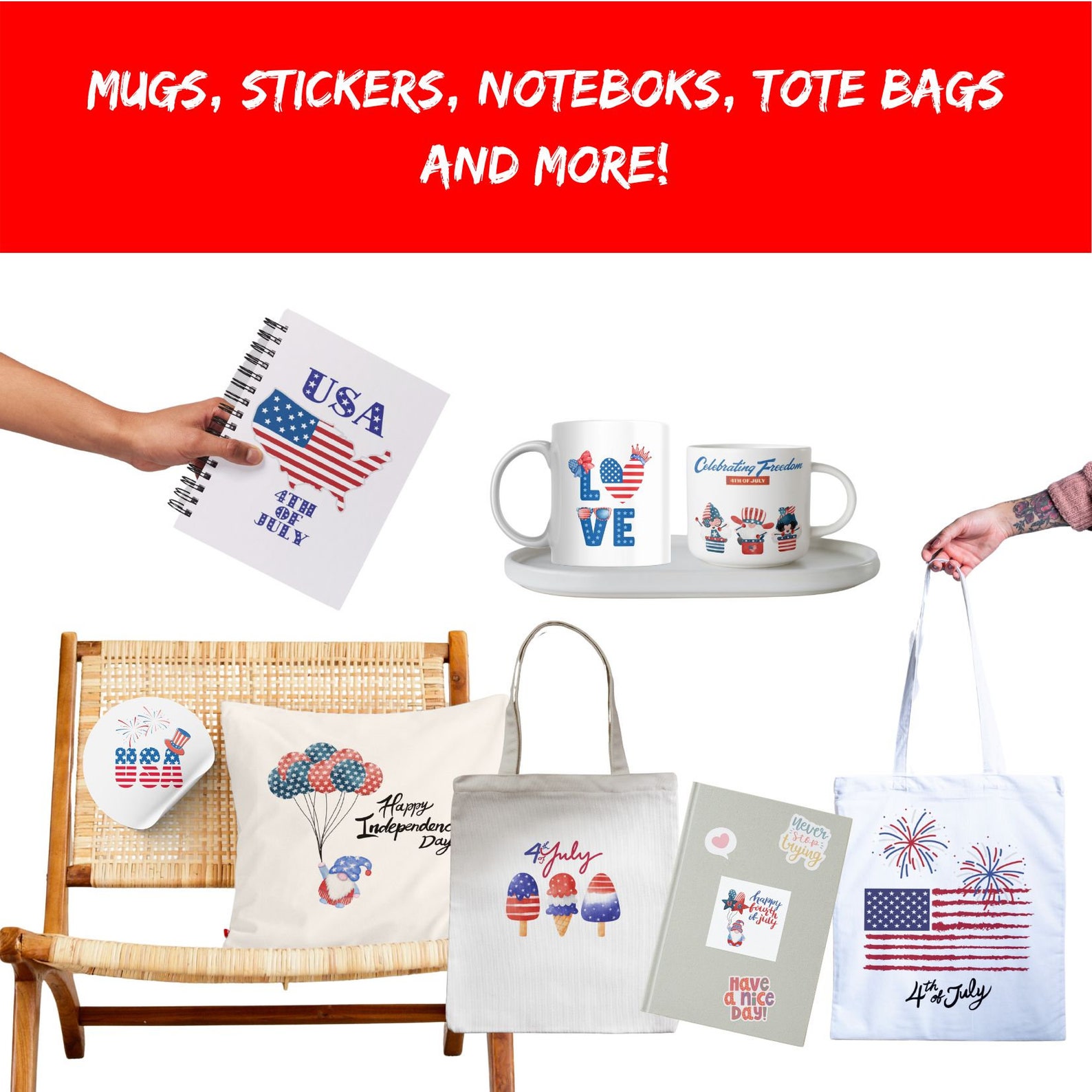 4th of July PNG Bundle, Digital Download, America PNG, 4th of July PNG ...