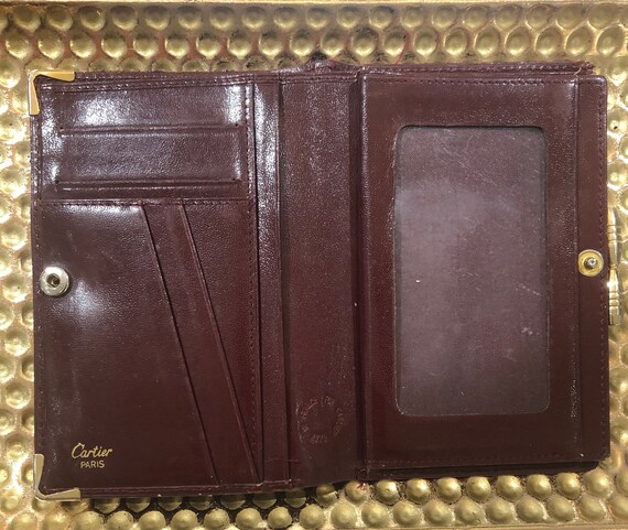 Authentic Used Vintage Cartier Tri Fold Wallet Oxbloo… - Gem